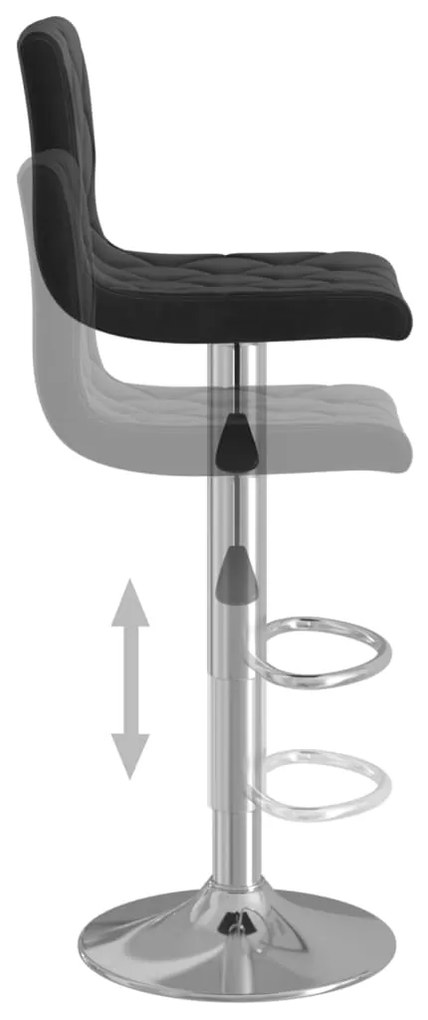 vidaXL Marketos Barové židle 2 ks černé samet