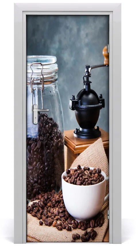 Fototapeta na dveře samolepící mlýnek na kávu 95x205 cm