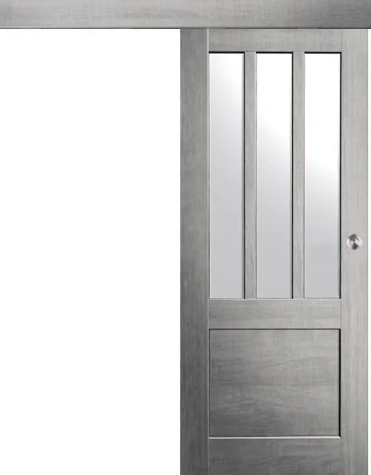 posuvné interiérové dveře na stěnu vasco doors LISBONA model 5 Průchozí rozměr: 70 x 197 cm, Orientace dveří: Levé dveře, Dekor: Dub skandinávský