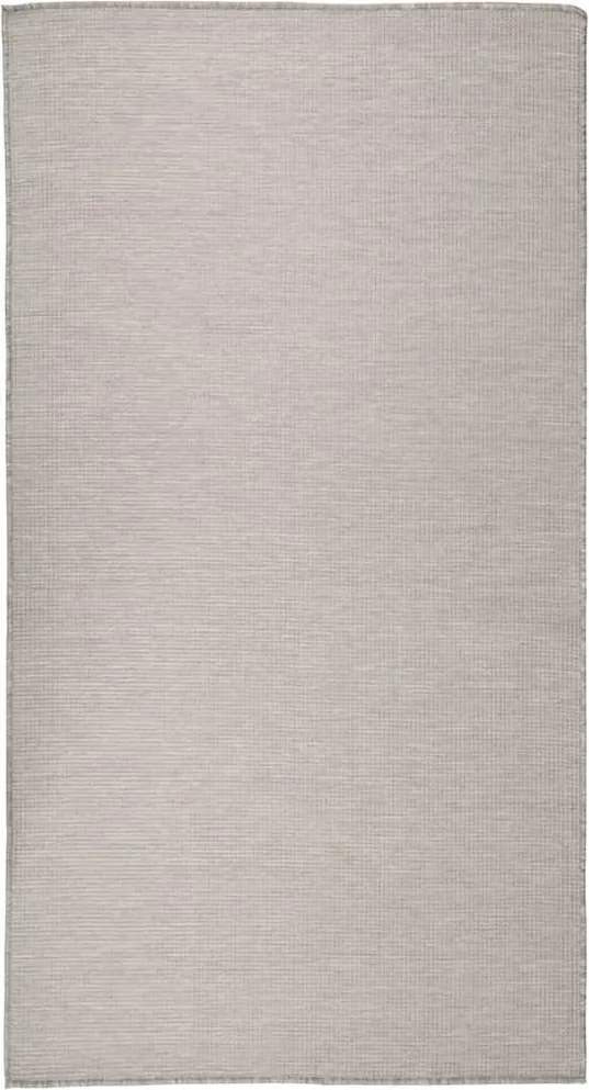 Venkovní hladce tkaný koberec 80x150 cm světle šedý 340778