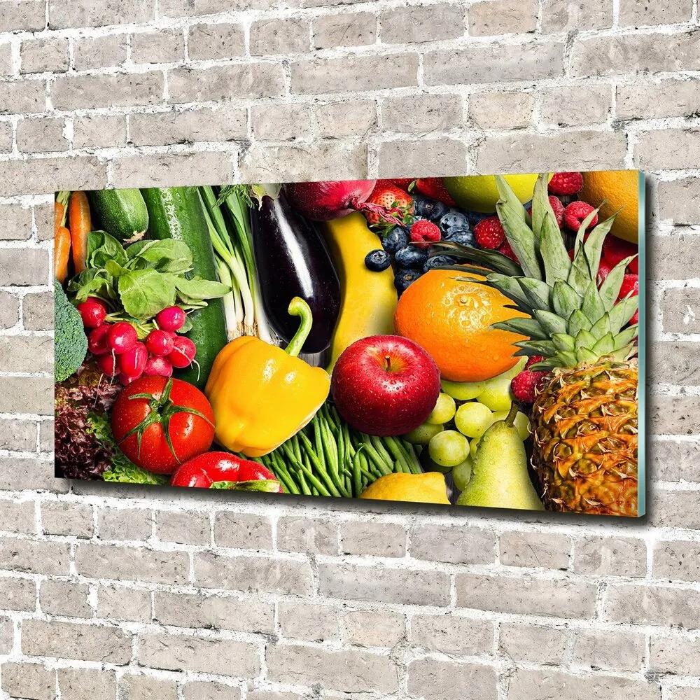 Wallmuralia Fotoobraz na skle Zelenina a ovoce 140x70 cm