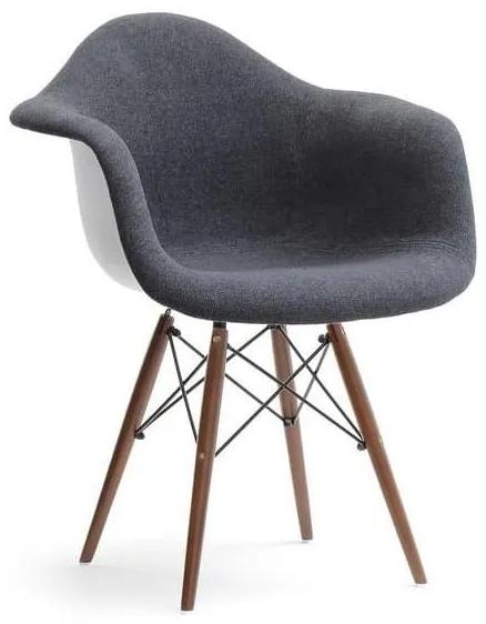 Designová židle DAW čalouněná, černá (Buk)