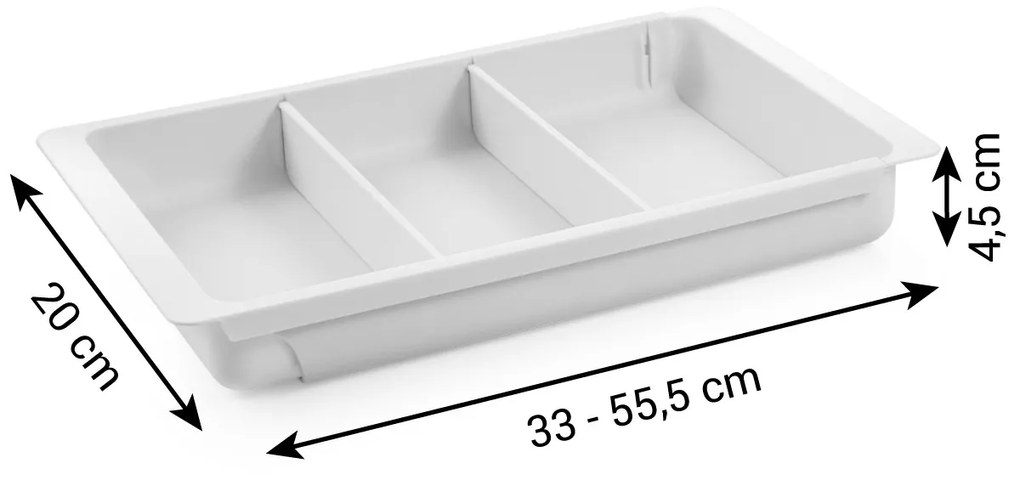 TESCOMA Nastavitelný zásobník do zásuvky FlexiSPACE 330-555 mm