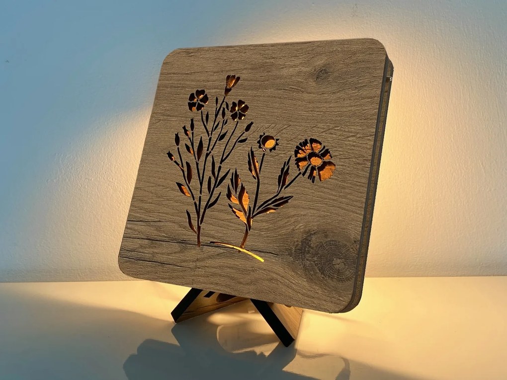 Li-Go "Hvozdík" lampa 19x19 cm provedení povrchu: ořech