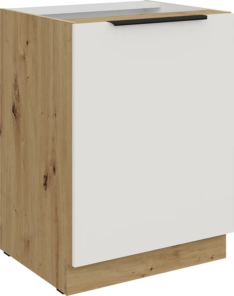 ARIA az | dolní skříňka 60 D 1F policová | 60 cm | ANTI FINGERPRINT povrch | artisan/bílá