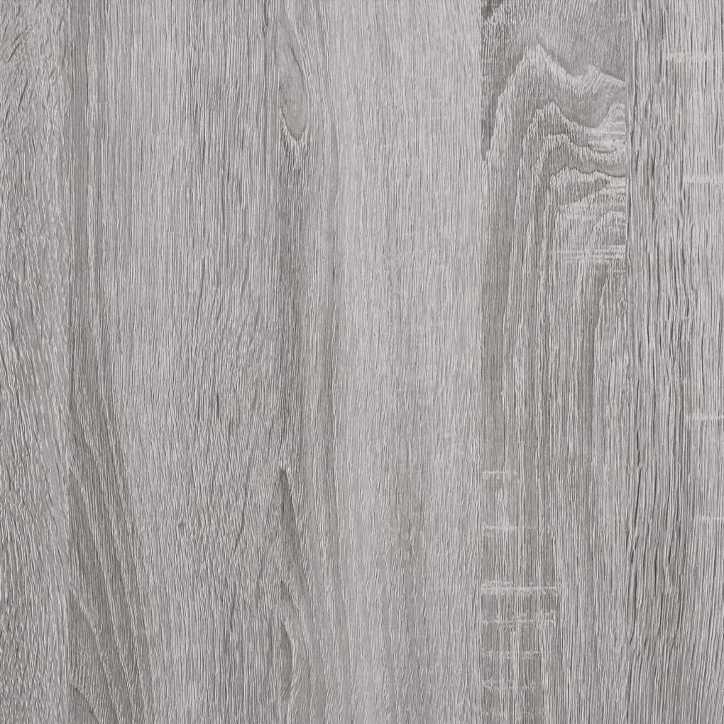 Nástěnné police 2 ks šedé sonoma 80x15x15,5 cm kompozitní dřevo - Default Title
