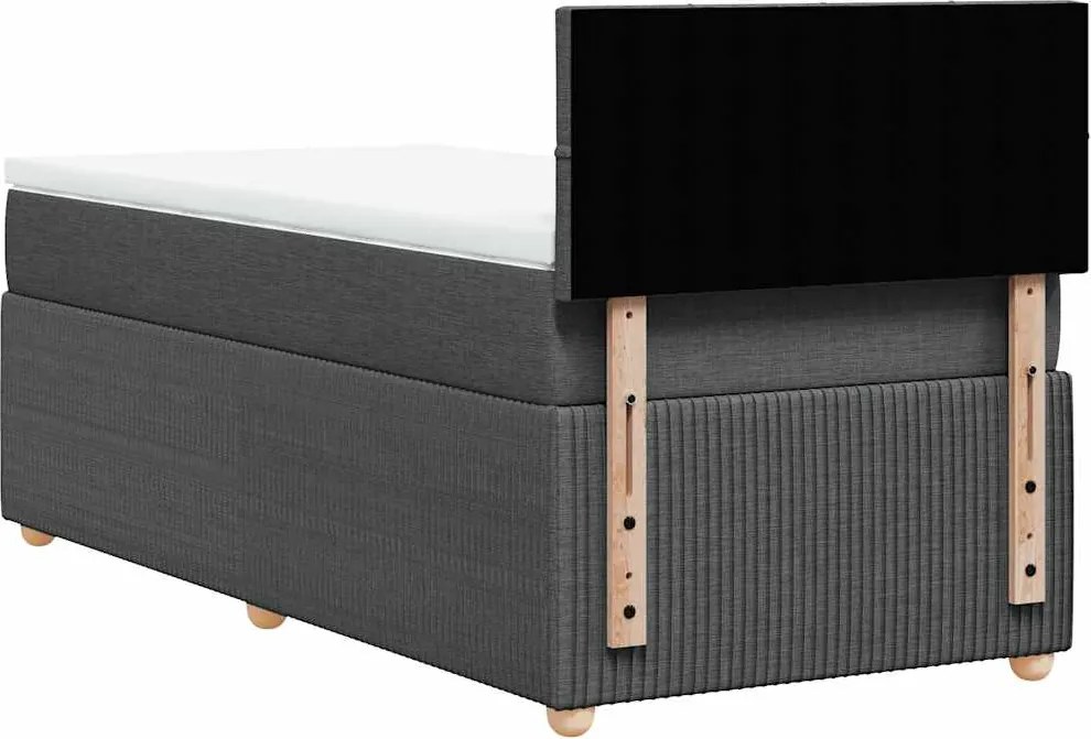 Box spring postel s matrací tmavě šedá 90x190 cm textil 3287312