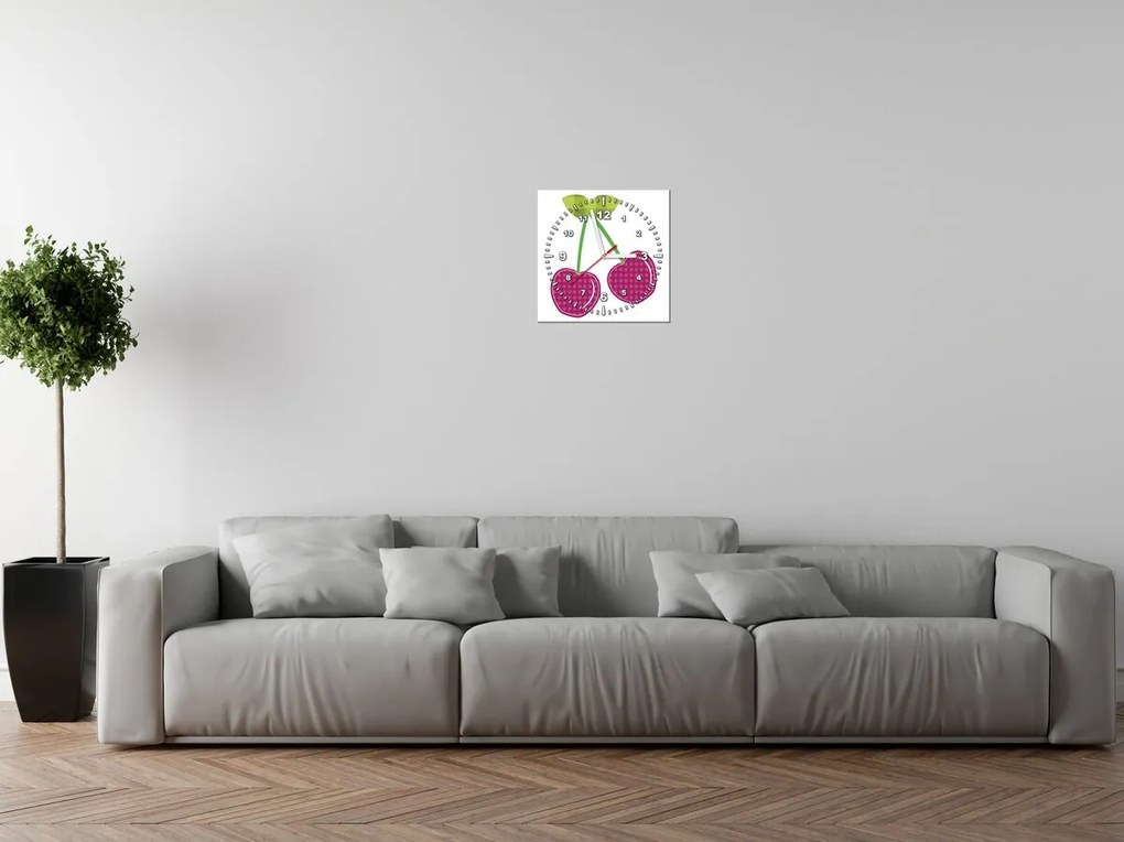 Gario Obraz s hodinami Višně Rozměry: 30 x 30 cm