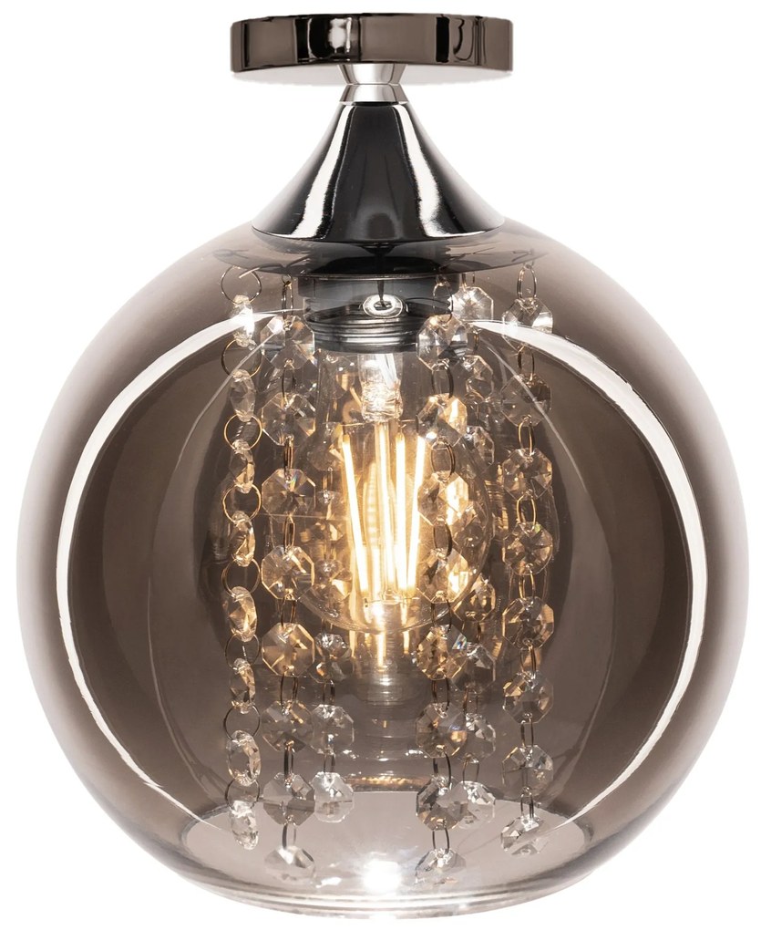 Toolight - Závěsné zrcadlové svítidlo s křišťály 1xE27 60W APP599-1C, chromová, OSW-09671