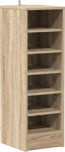 skříňka na boty, botník, 6 polic, dřevo, 92x36x32 cm, dub sonoma, Dekorino BB20260074