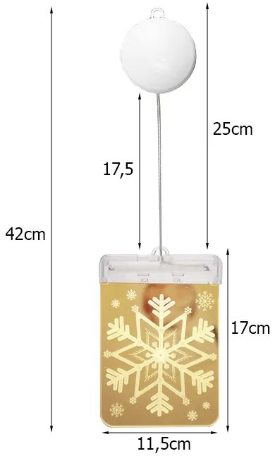 Verk Group 3d vitráže okenní dekorace vánoční světla