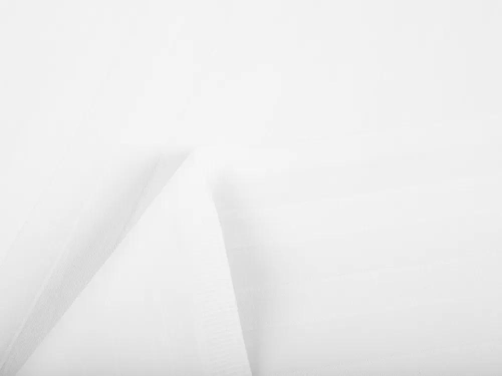 Biante Damaškový kulatý ubrus Atlas Gradl DM-011 Bílý - proužky 2 cm Ø 100 cm