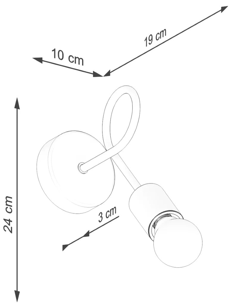 Sollux Lighting Nástěnné svítidlo EMBER černé