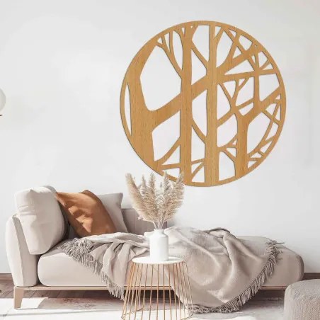 Designová dřevěná dekorace květinový ornament | SENTOP HDF0376