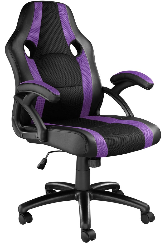 tectake 403474 kancelářská židle benny - černá/fialová