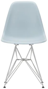 Eames Plastic Chair DSR chrom ledově šedá černé na tvrdou podlahu Vitra