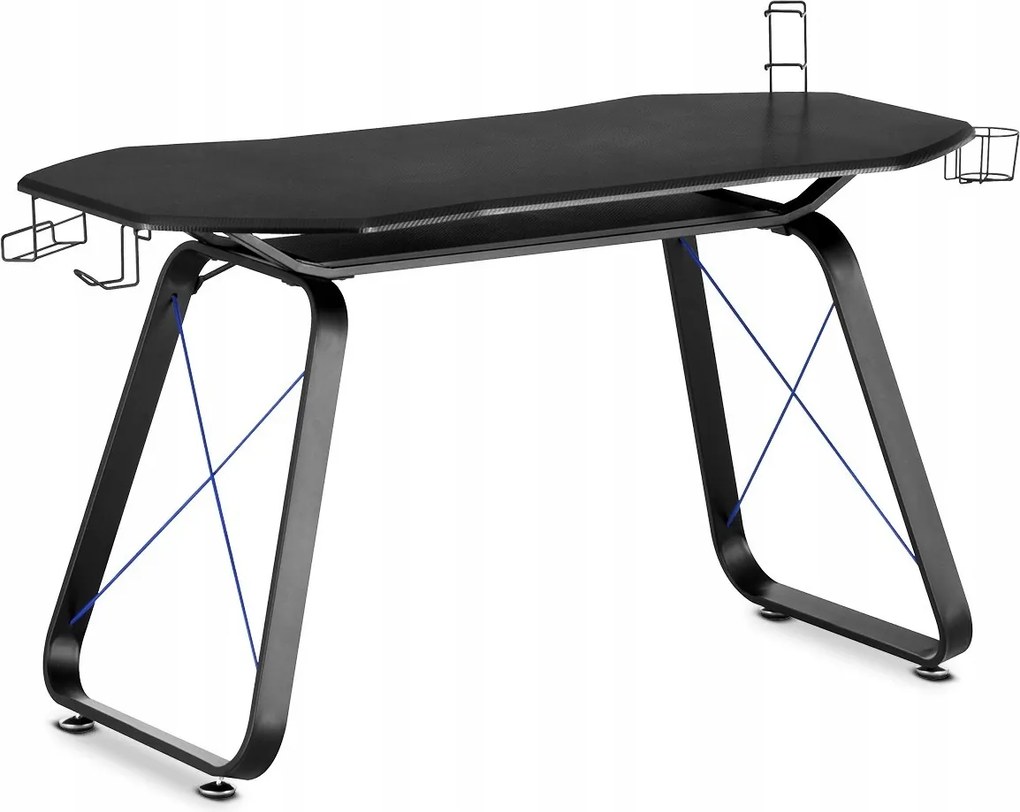 Ergonomický herní stůl Mc Haus Gd gameplay desk blue, 146 x 65 x 89 cm