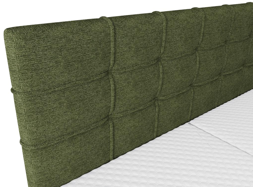 Jednolůžková postel 120 cm Infernus Comfort (tmavě zelená) (s roštem, s úl. prostorem). 1082357