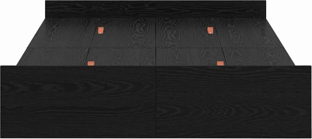 Rám postele s úložným prostorem s čelo Černý dub 120 x 190 cm 3335326