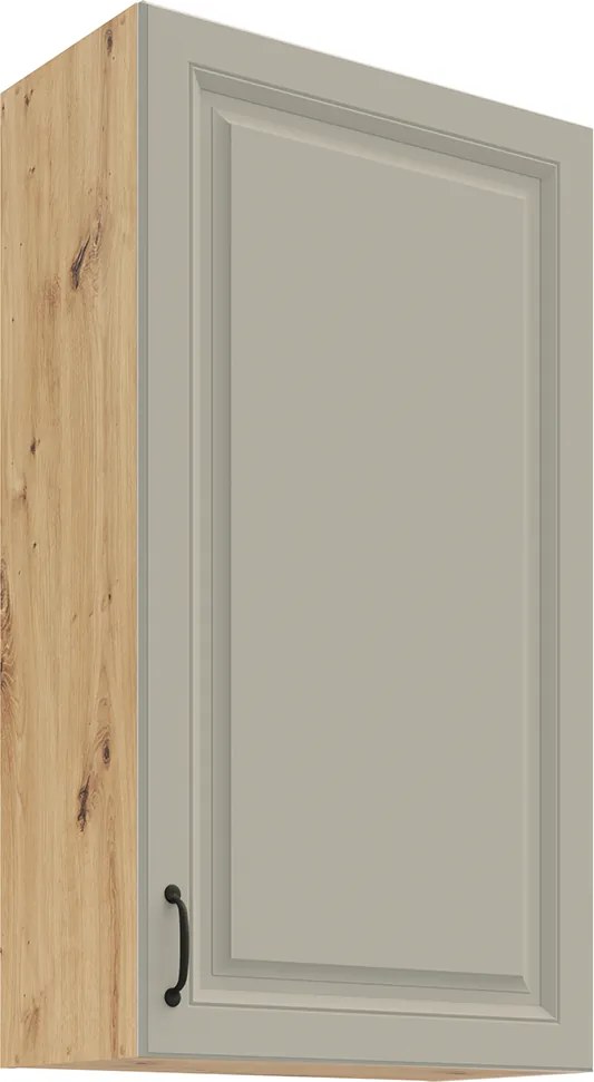 STILO ac | horní skříňka 60 G-108 1F s policemi | 60 cm | VYSOKÁ | UNI dvířka | artisan/světle šedá