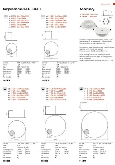 Redo 01-1713 - LED Stmívatelný lustr na lanku ORBIT LED/55W/230V bronz