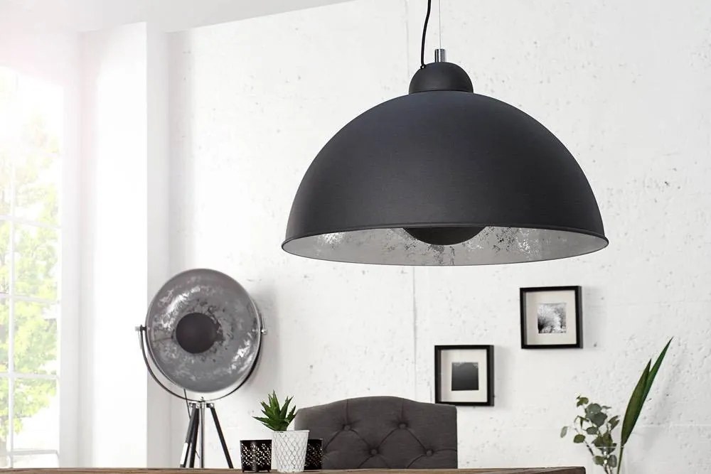 Lampa Atelier černo-stříbrná