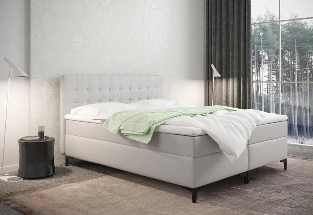 Expedo Čalouněná postel boxspring CHANTAL + topper, 140x200, soft 17