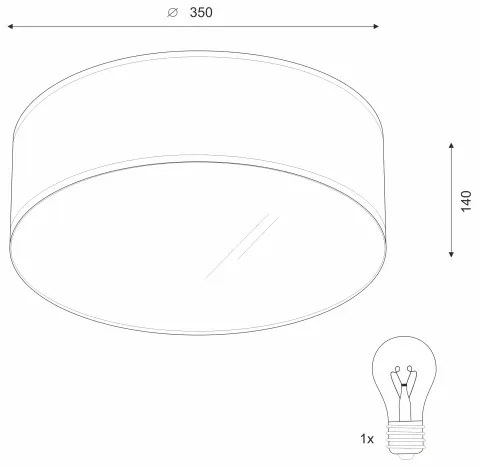 Stropní svítidlo SIRJA 1xE27/60W/230V pr. 35 cm krémová