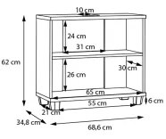 Koupelnová skříňka VENOM bílá/dub artisan