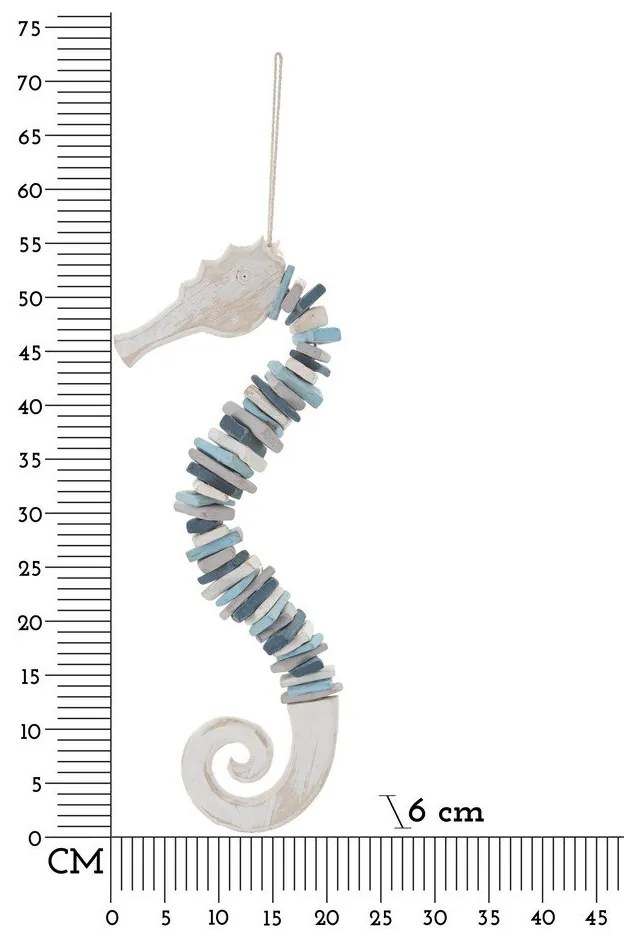 Dřevěná nástěnná dekorace 22x55 cm Sea Horse – Mauro Ferretti