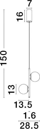Závěsné LED svítidlo NOVA LUCE NUVOLE 49W 3000K 9061436