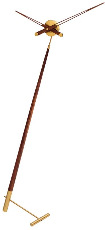 NOMON - Hodiny PISA-g mosazné s dřevěnými ručičkami Ø 74 cm