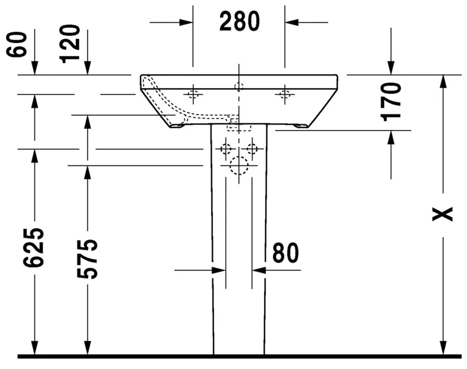 Duravit DuraStyle - umyvadlo 60x44 cm, bílé 2319600000