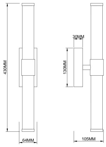 Zuma Line 003064-034734 - LED Nástěnná lampa EDDIE LED/8W/230V mosaz