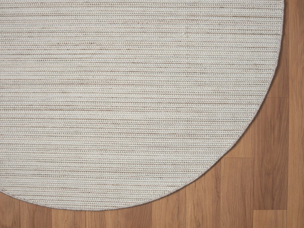 My Flair, Kusový koberec Ava CA20009 beige kruh, 120x120 (průměr) kruh, béžová, chodba / předsíň