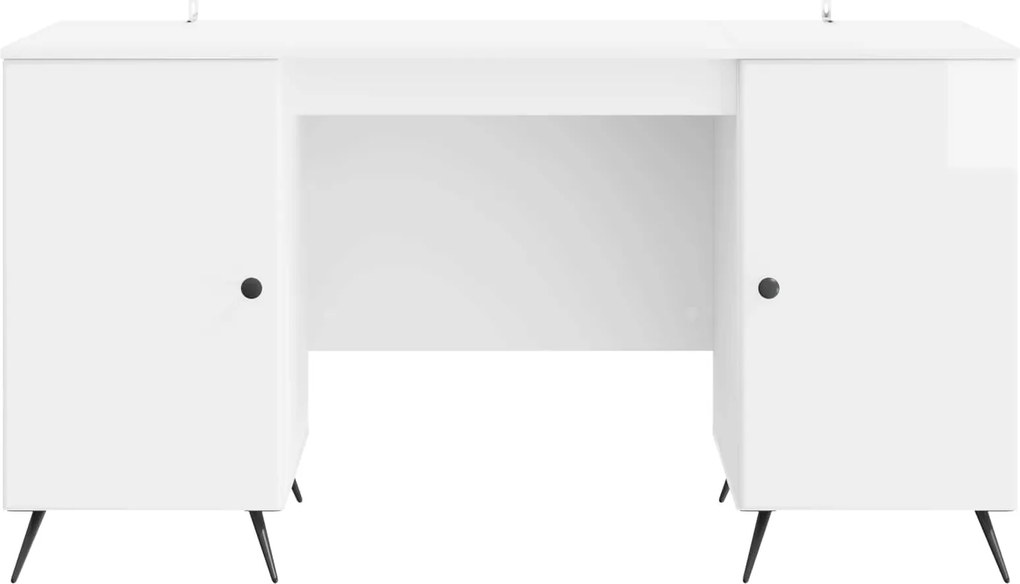 Stůl Bílá s vysokým leskem 142,5 x 50 x 75 cm Kompozitní dřevo 3414634