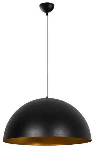 Lustr na lanku SIVANI 1xE27/40W/230V pr. 60 cm černá/měděná