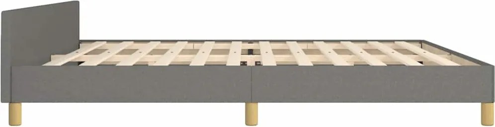 Rám postele bez matrace tmavě šedý 200 x 200 cm textil 3125001