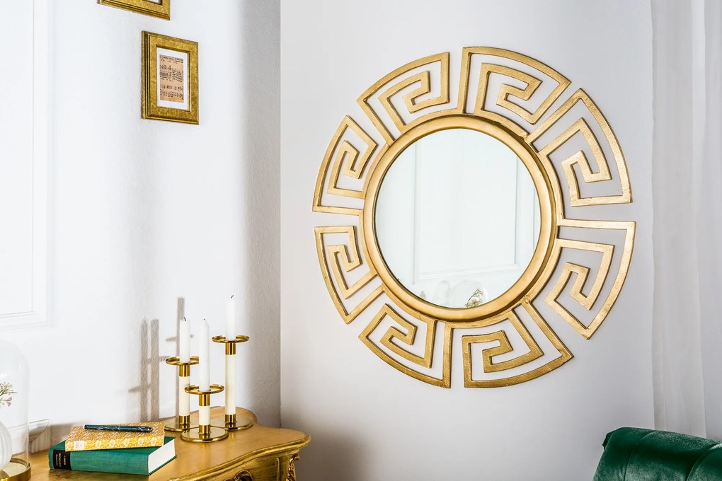Noble Home Nástěnné zrcadlo ENERN, 85 cm, zlatá
