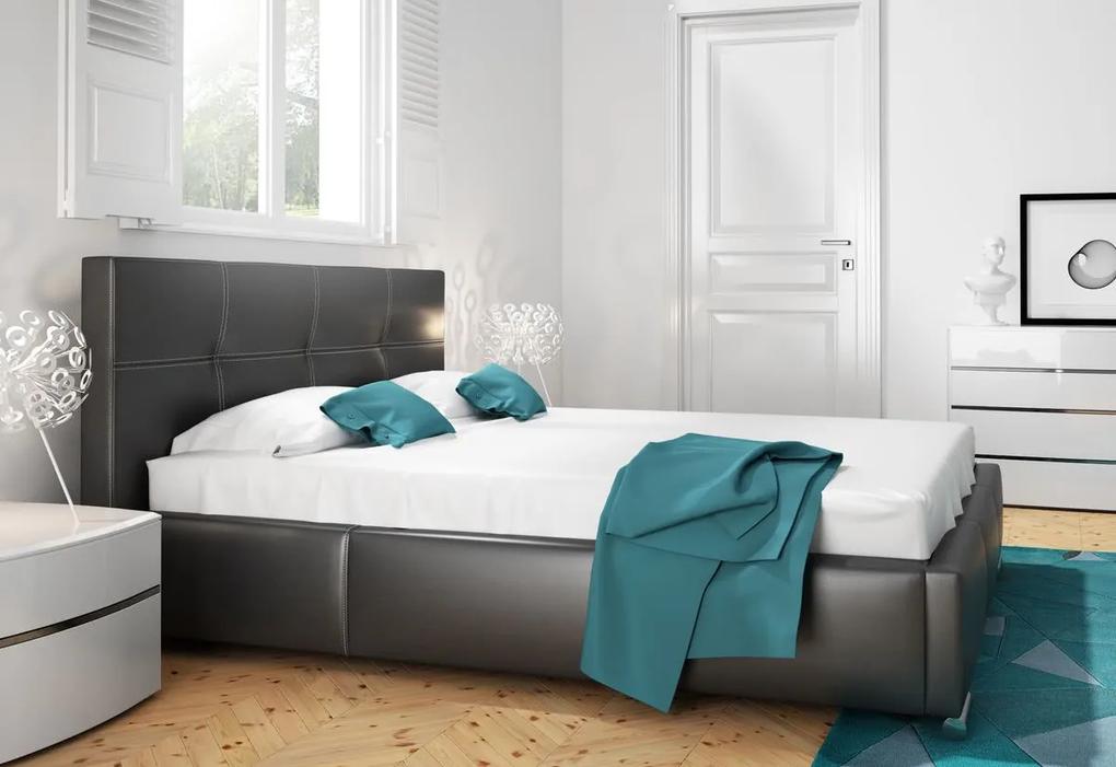 Čalouněná postel BUKY + matrace DE LUX, 200x200, madryt 1100