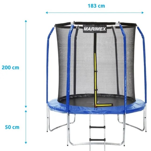 Trampolína Marimex Standard 183 cm + vnitřní ochranná síť + schůdky ZDARMA