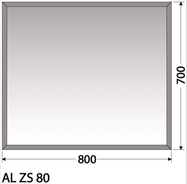 INTEDOOR zrcadlo bez osvětlení AL ZS 80