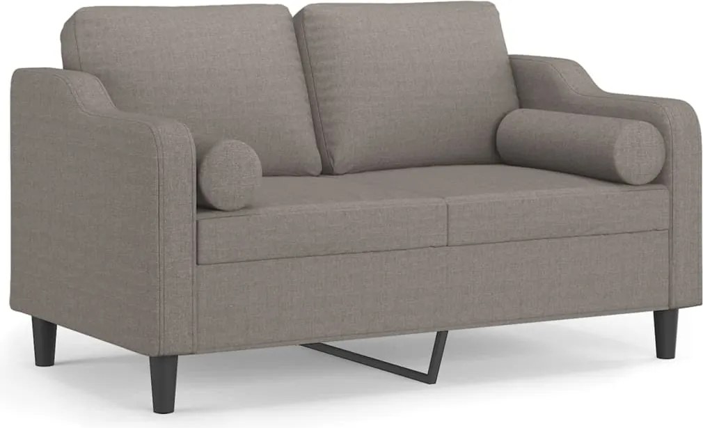 2místná pohovka s polštáři taupe 120 cm textil 3200844