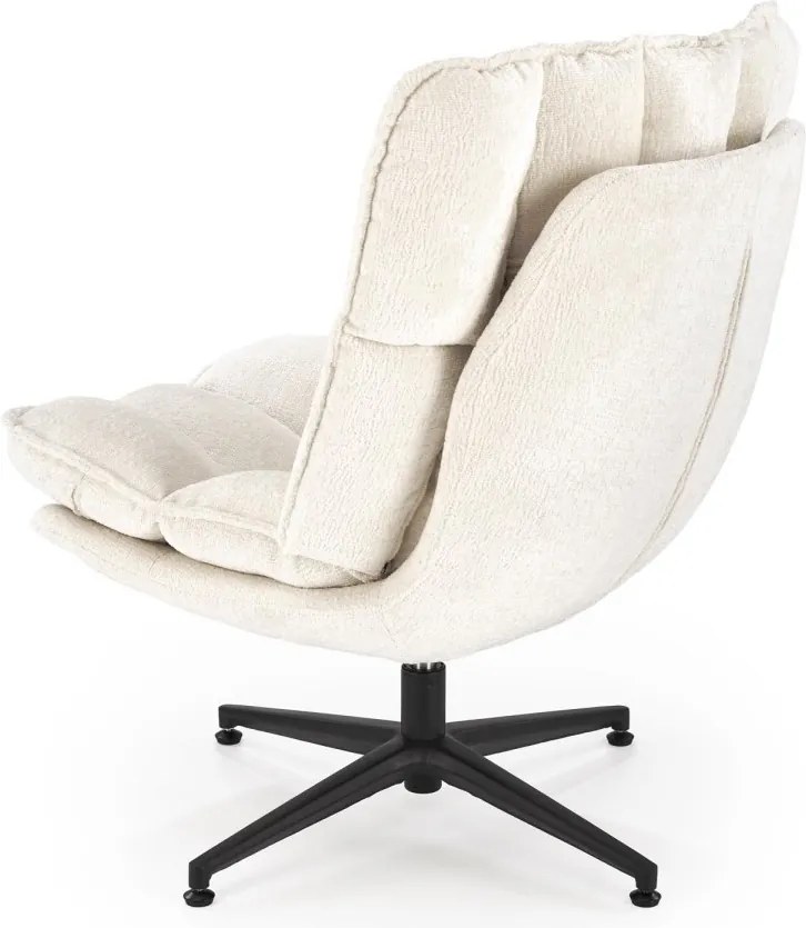 Designové otočné křeslo Fofana krémové