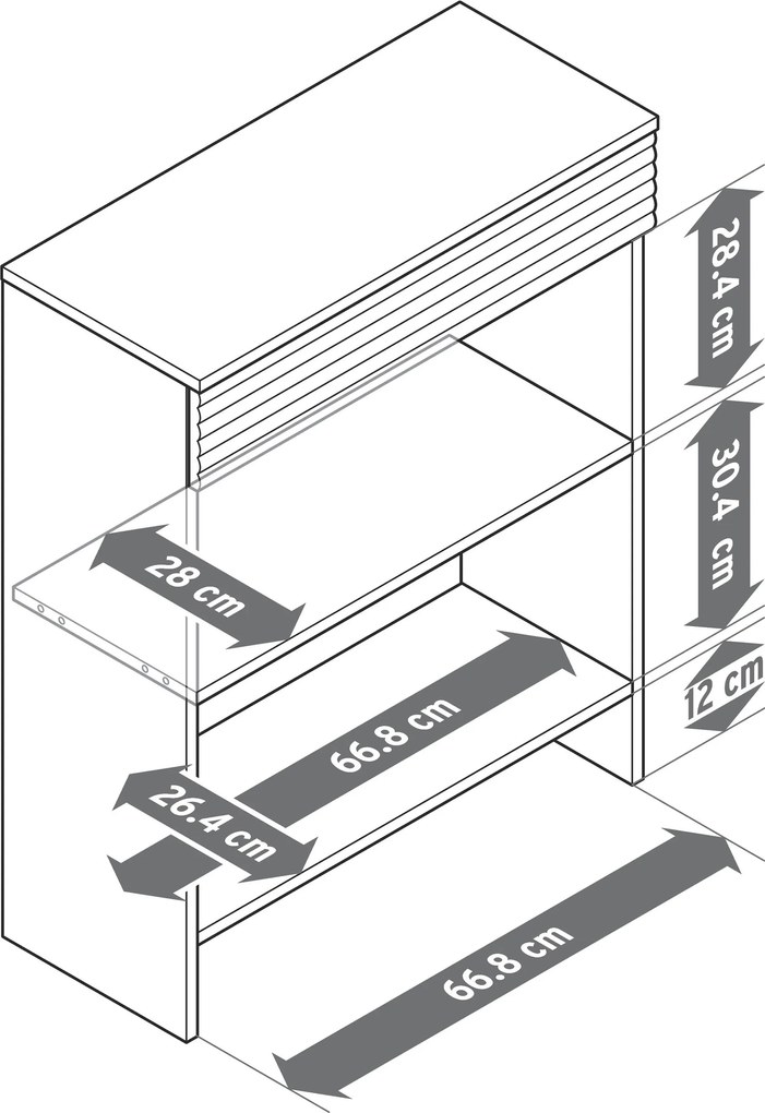 Tchibo - Konzolová skříňka se zásuvkou - barva: bílá