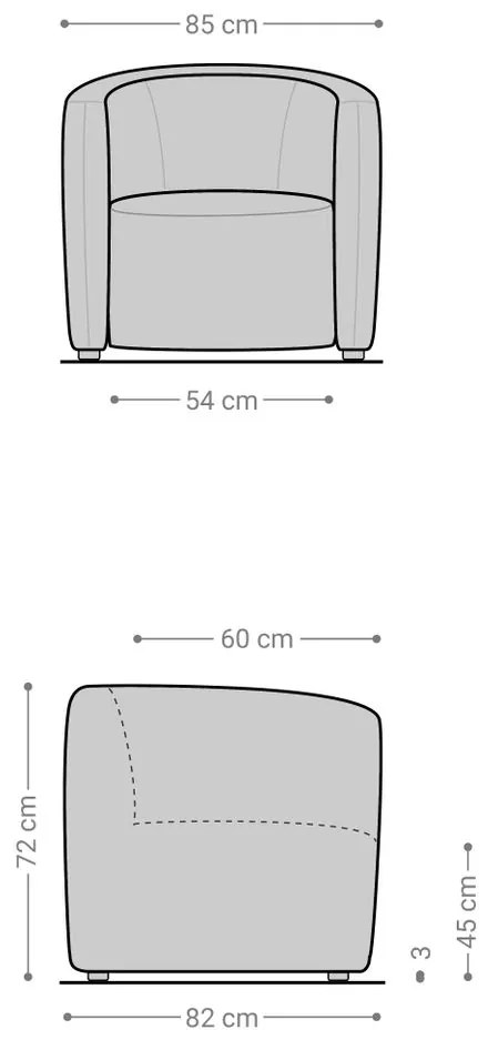 DELIFE Křeslo Caol 85x85 cm žinylka béžová