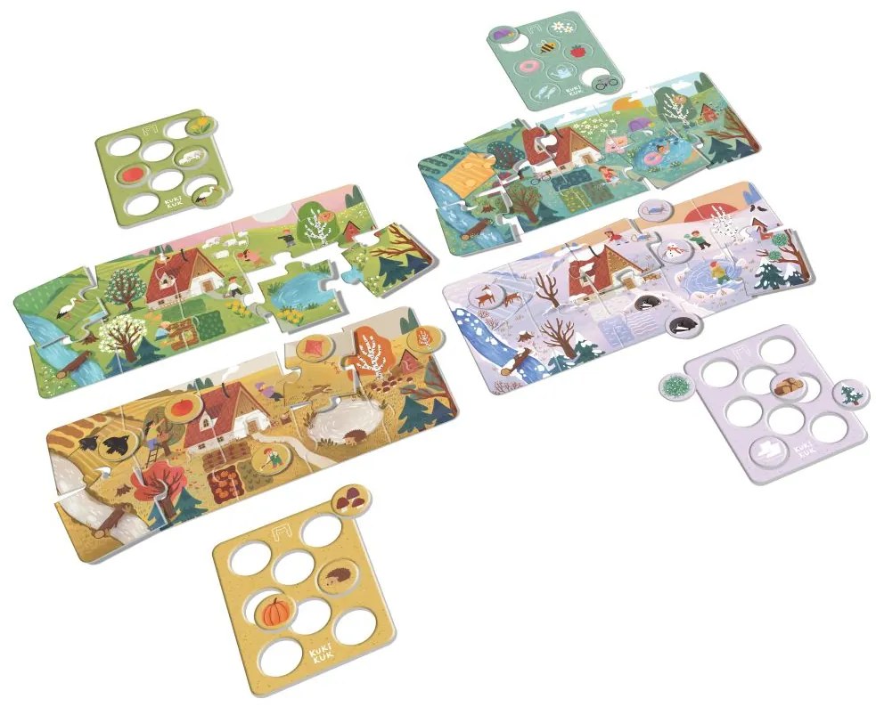Efko KukiKuk – Véééliké puzzle loto Roční období