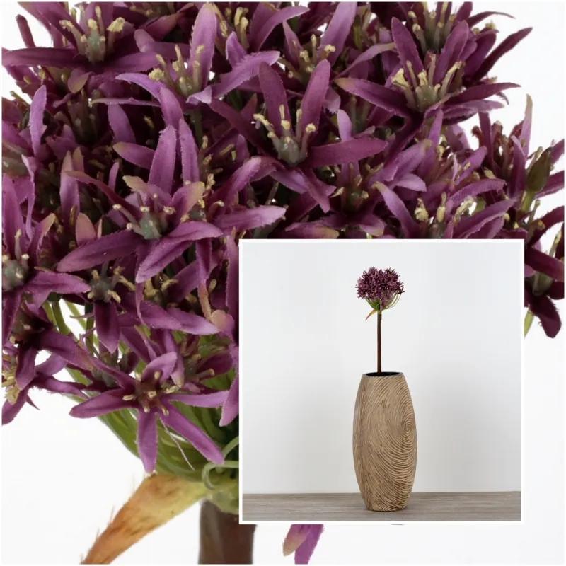 Umělá květina šalotka fialová 89cm