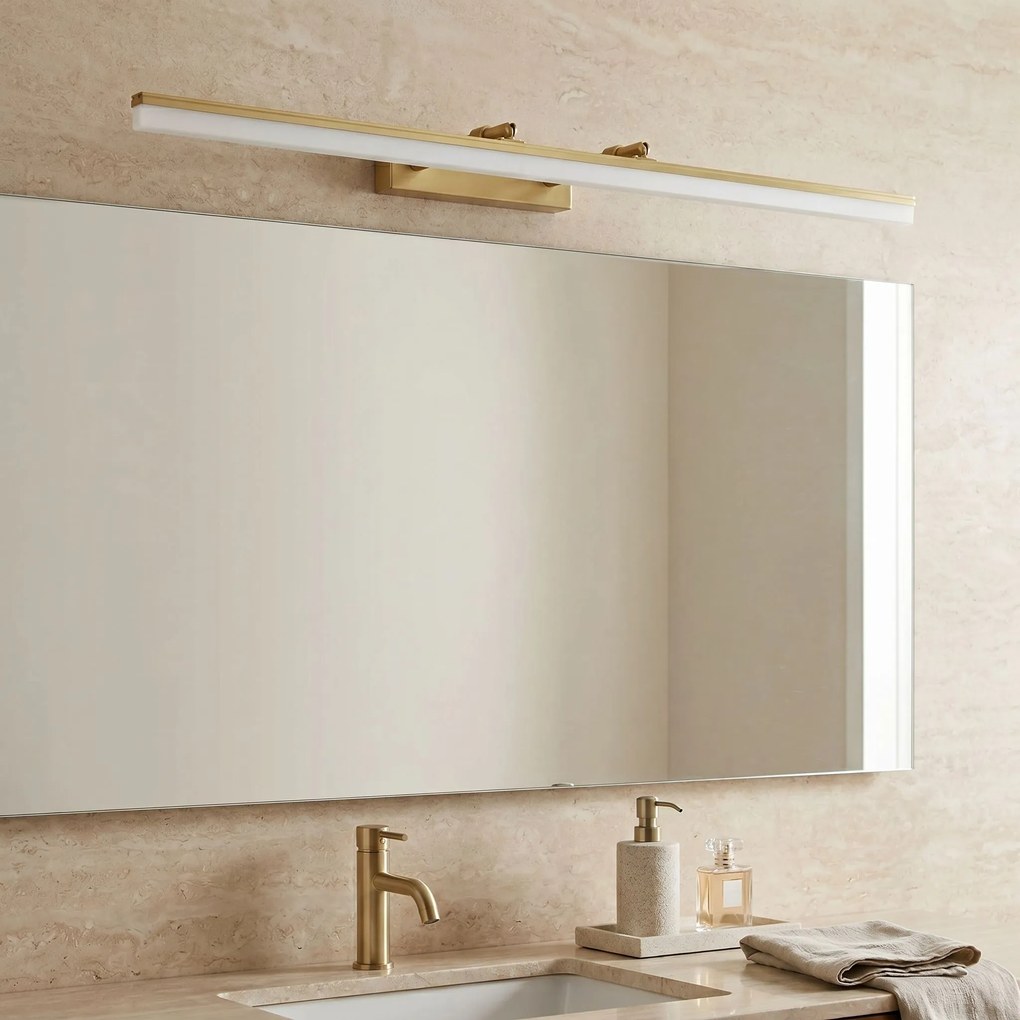 Toolight Rea, Koupelnové nástěnné LED svítidlo APP1877-1W 80cm BRUSH GOLD, OSW-66032