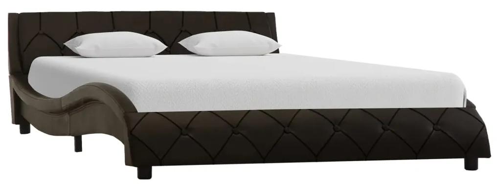 285657 vidaXL Rám postele šedý umělá kůže 140 x 200 cm